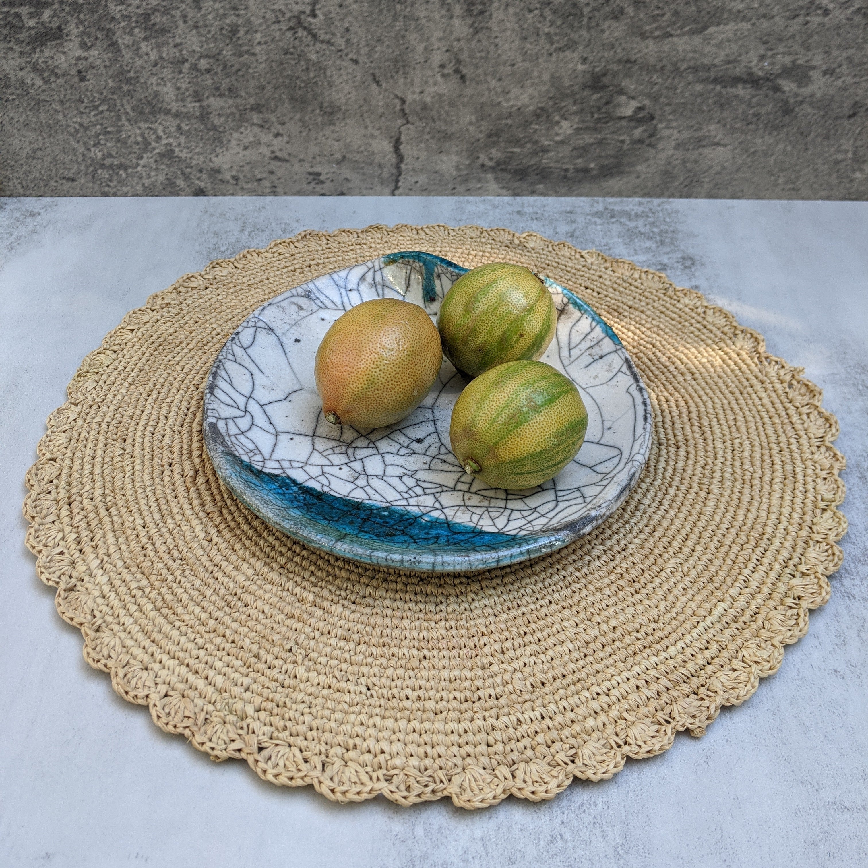 Round Raffia Crochet Table Mat/Trivet | Home Decor | Soava