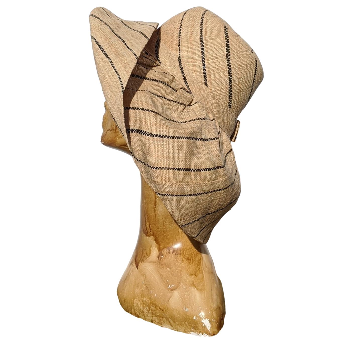 7 Inches Wide Brim Raffia Hat | Madagascar Hat | Natural & Black ...